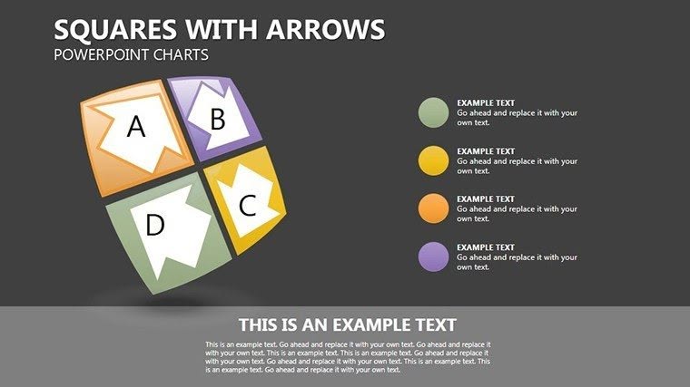 Squares With Arrows PowerPoint Charts Template