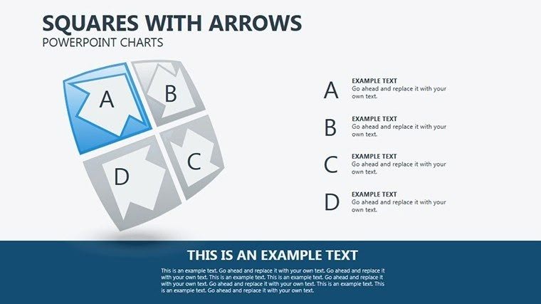 Squares With Arrows PowerPoint Charts Template