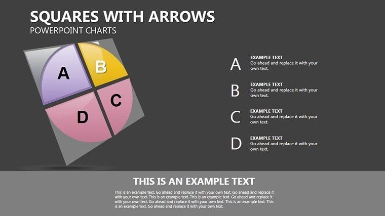 Squares With Arrows PowerPoint Charts Template