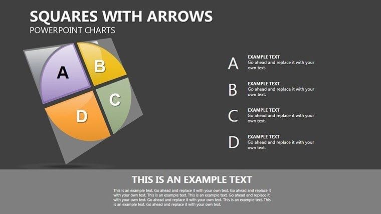 Squares With Arrows PowerPoint Charts Template
