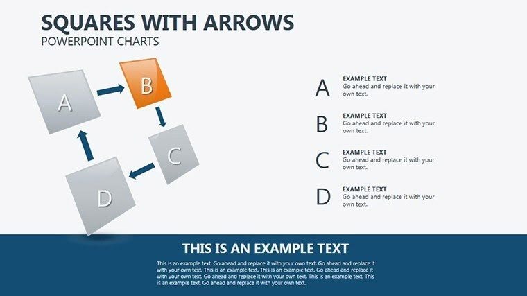 Squares With Arrows PowerPoint Charts Template