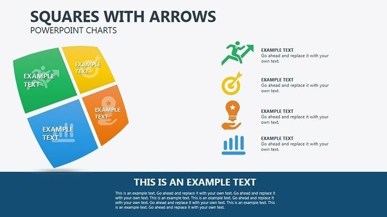 Squares With Arrows PowerPoint Charts Template