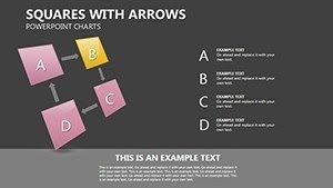 Squares With Arrows PowerPoint Charts Template