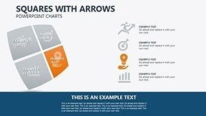Squares With Arrows PowerPoint Charts Template
