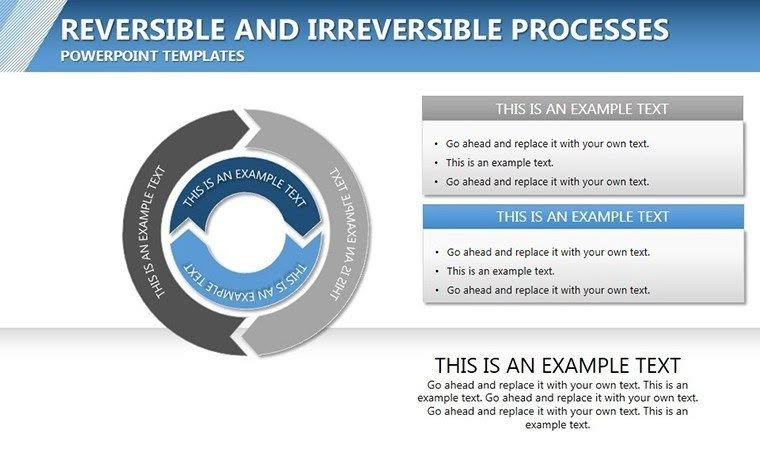 Reversible And Irreversible Processes PowerPoint Charts Template