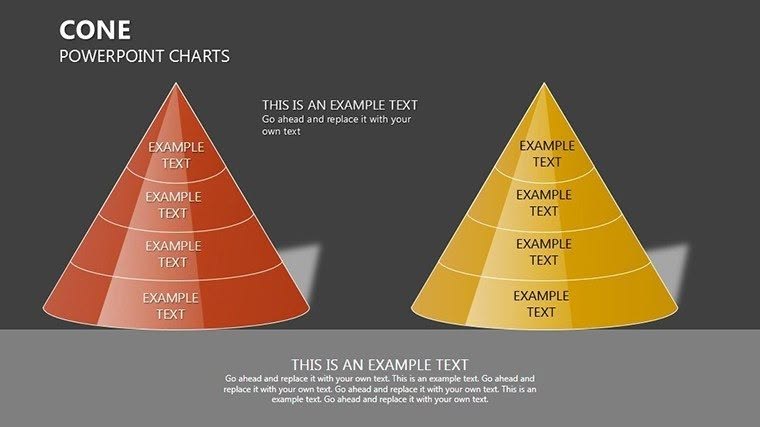Cone PowerPoint Charts Template: Download PPTX