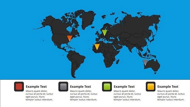Map World Economy PowerPoint Charts Template - Download PPTX