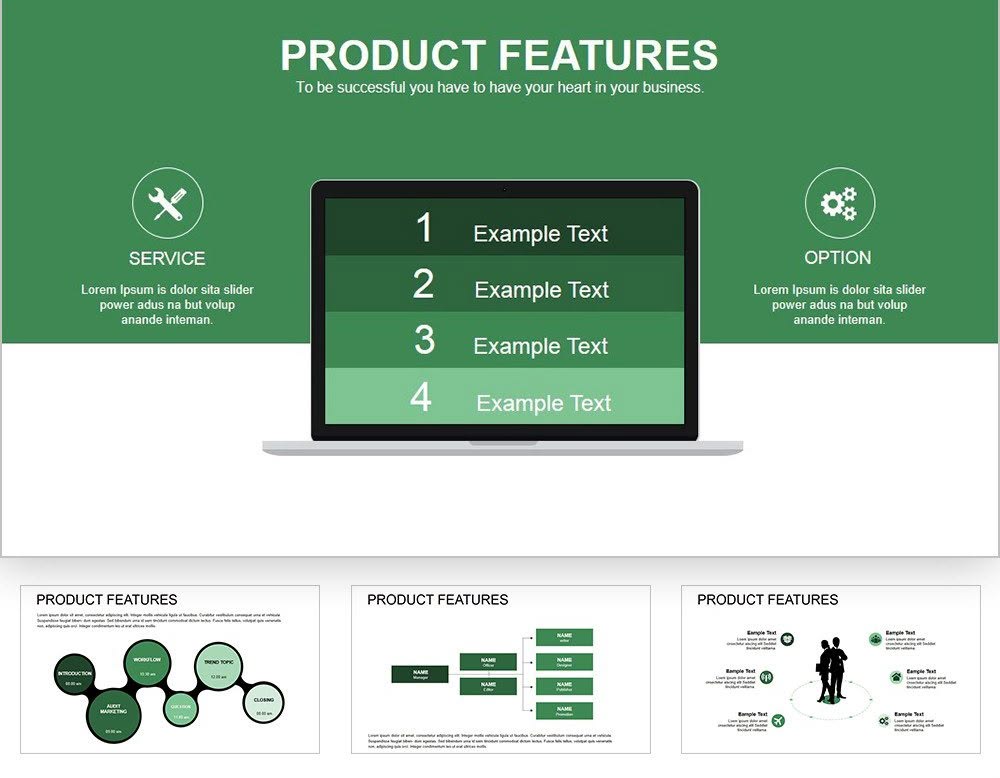Product Features PowerPoint charts | ImagineLayout.com