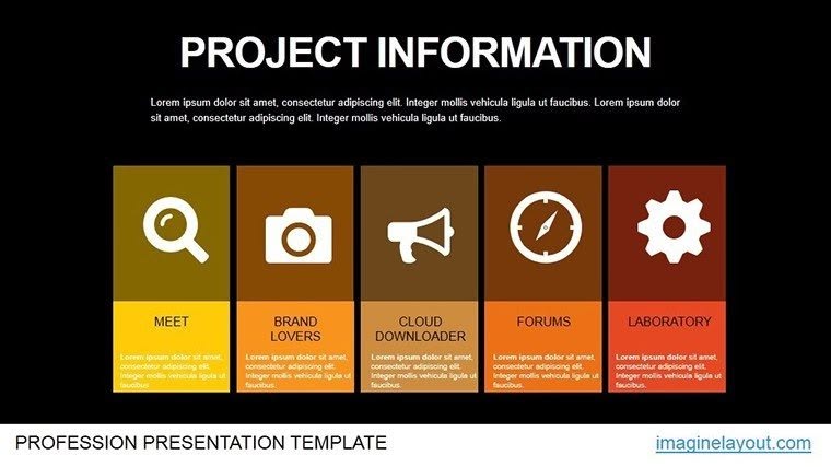 Project Information Animation PowerPoint charts templates