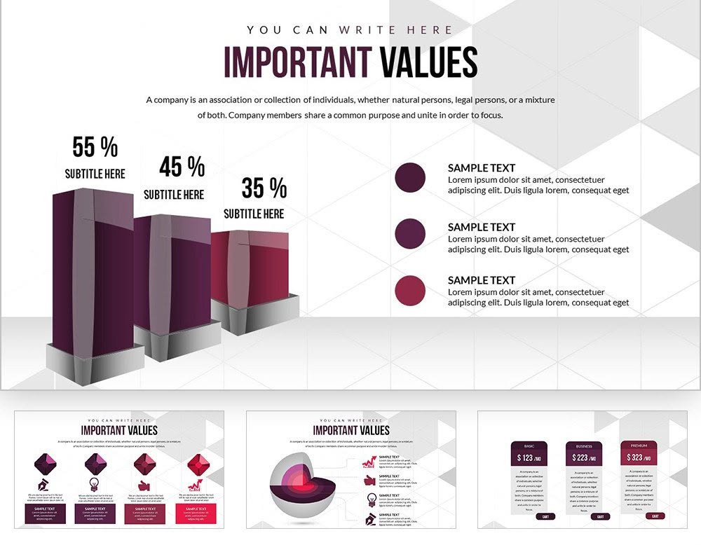 Features and Applications PowerPoint charts | ImagineLayout.com