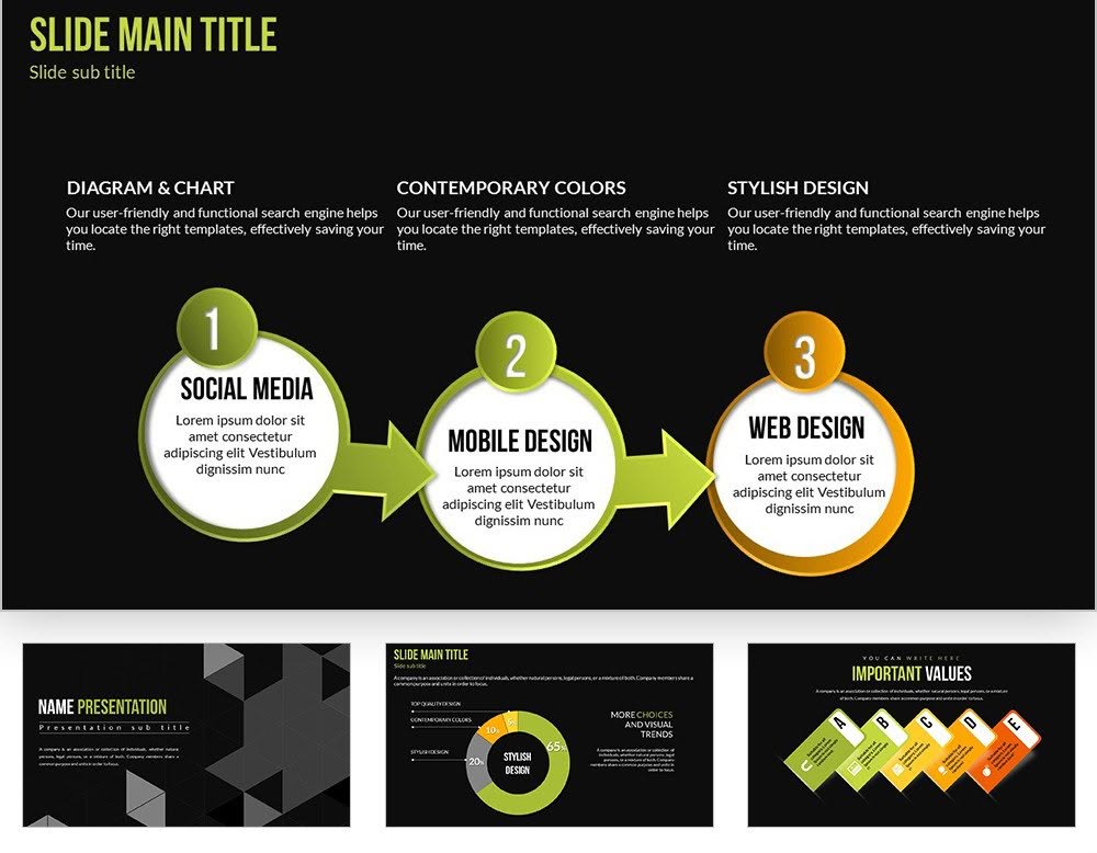 Ideas Work Principles PowerPoint charts | ImagineLayout.com