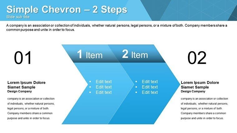 Simple Chevron Steps Free PowerPoint charts