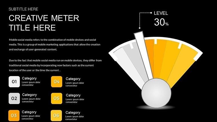 Speedometer Creative PowerPoint Charts - Download Free Template ...