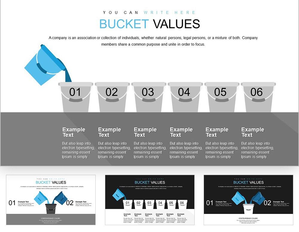 Bucket Creative PowerPoint charts | ImagineLayout.com