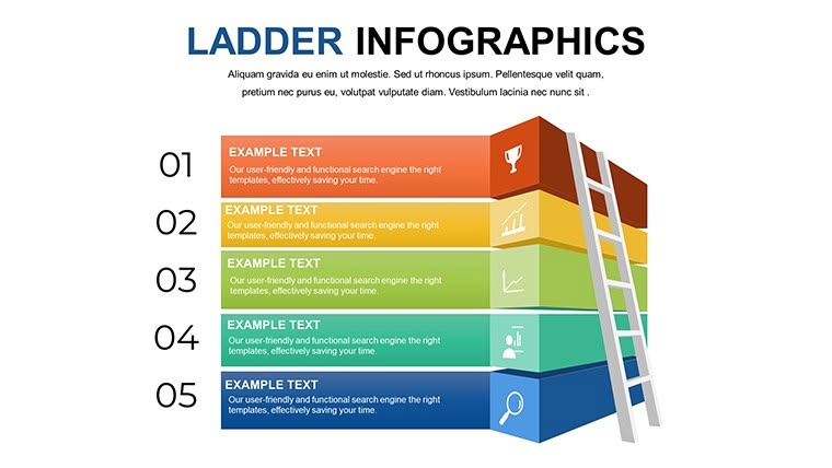 Free Ladder Infographics PowerPoint Charts Template - Download PPTX