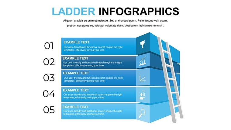 Free Ladder Infographics PowerPoint Charts Template - Download PPTX