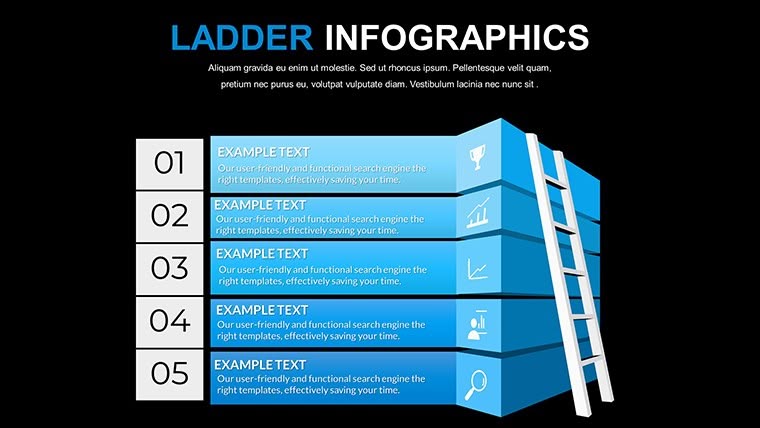 Free Ladder Infographics PowerPoint Charts Template - Download PPTX
