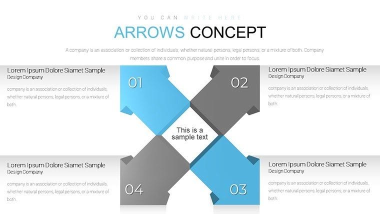 Arrows Concept Free PowerPoint Charts Template | Presentation