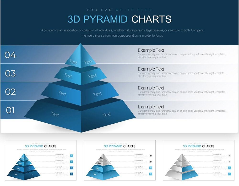 Collection 3D Pyramids PowerPoint Charts | ImagineLayout.com