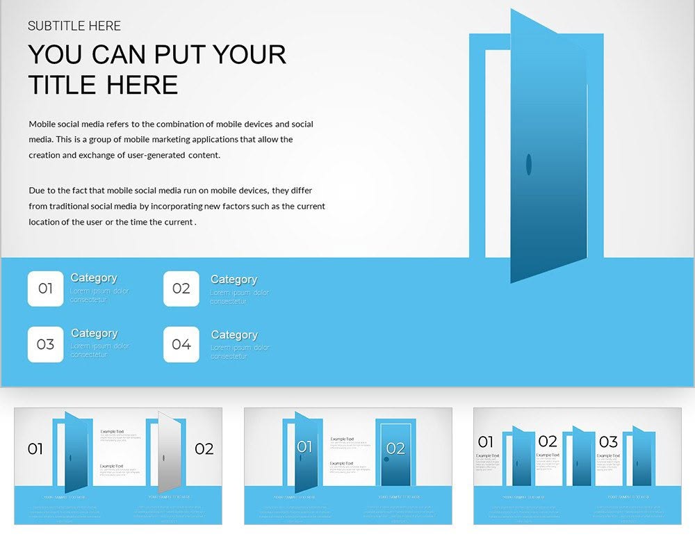 Commercial Doors PowerPoint Chart Template | ImagineLayout.com