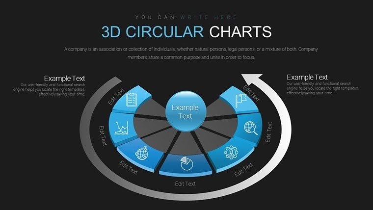 3D Circular PowerPoint charts