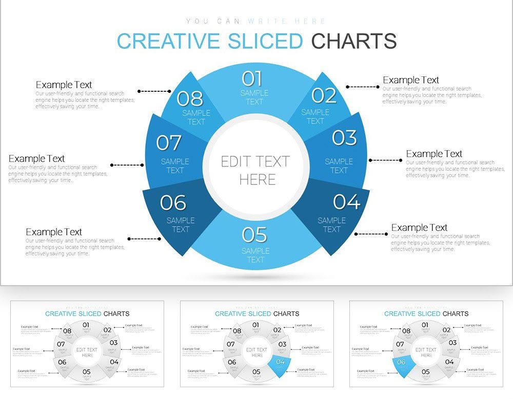Creative Sliced PowerPoint charts | ImagineLayout.com