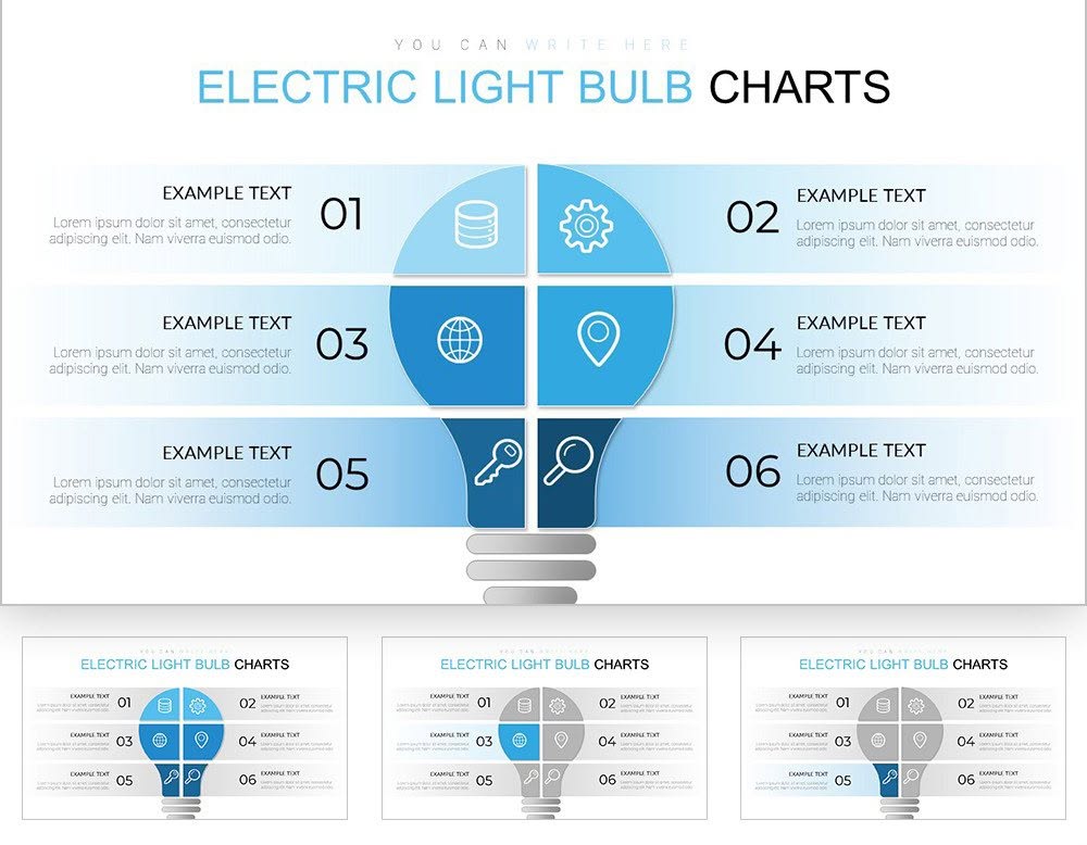 Electric Light Bulb PowerPoint charts | ImagineLayout.com