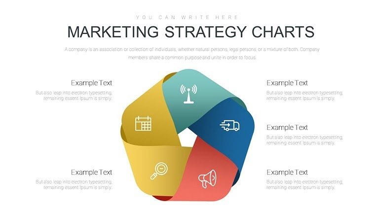 Ribbon Interconnections PowerPoint Charts Template: Download PPTX