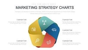 Ribbon Interconnections PowerPoint Charts Template: Download PPTX