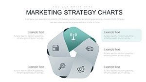 Ribbon Interconnections PowerPoint Charts Template: Download PPTX