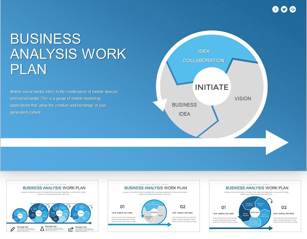 Business Analysis Work Plan PowerPoint charts | ImagineLayout.com