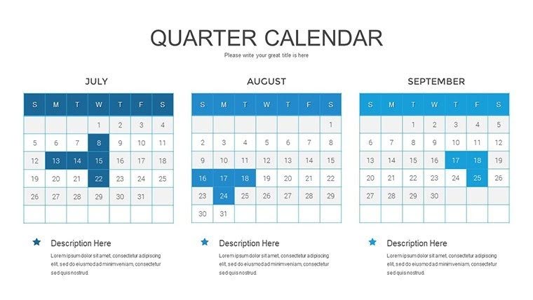 Event Calendar PowerPoint Charts Template | Download