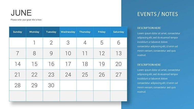Event Calendar PowerPoint Charts Template | Download