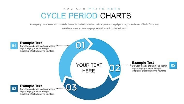 Collection Periods Cycle PowerPoint Charts Template for Presentations