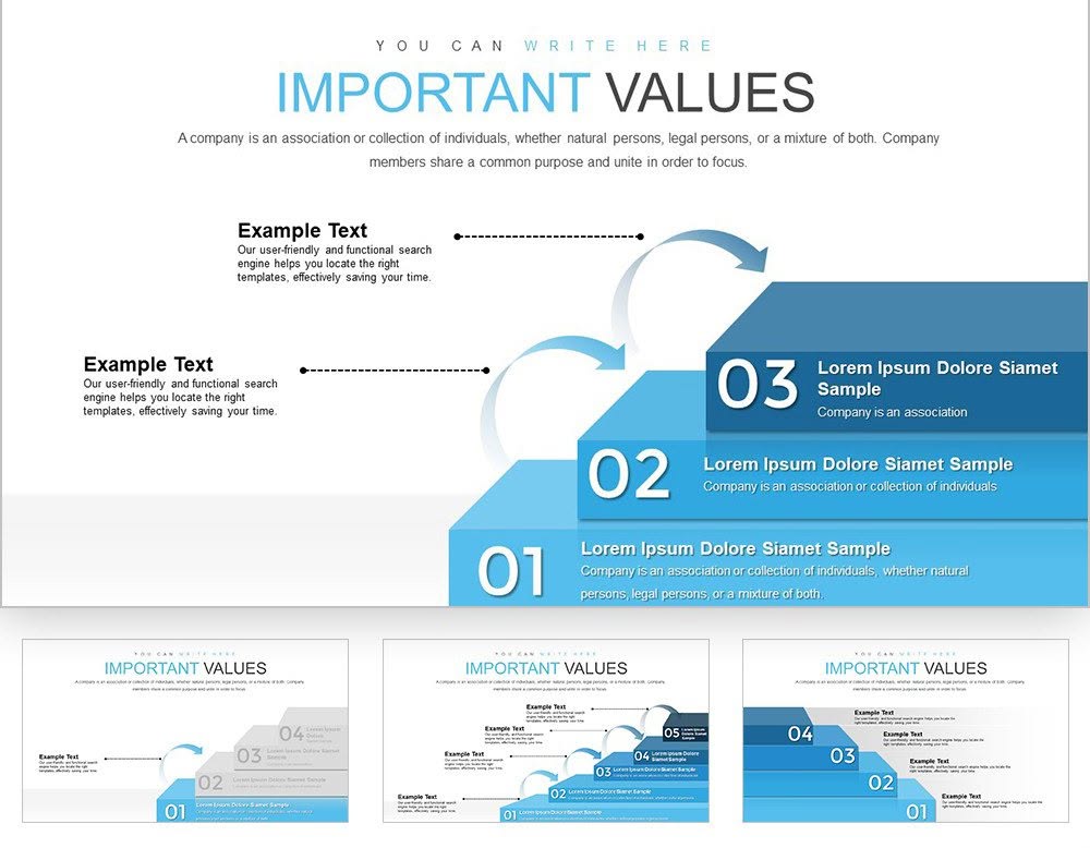 Climbing Stairs to Leadership PowerPoint charts | ImagineLayout.com
