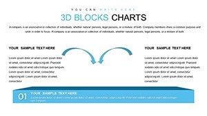 3D Blocks PowerPoint Charts Template for Presentation