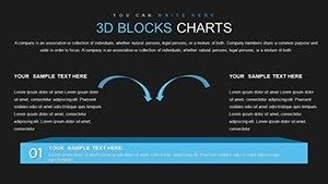 3D Blocks PowerPoint Charts Template for Presentation