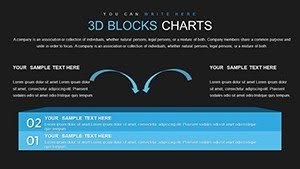 3D Blocks PowerPoint Charts Template for Presentation