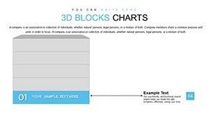 3D Blocks PowerPoint Charts Template for Presentation