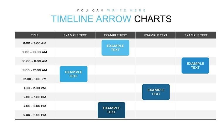 Creative Infographic Timeline Arrow PowerPoint Charts Template