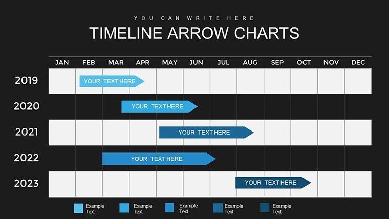 Creative Infographic Timeline Arrow PowerPoint Charts Template
