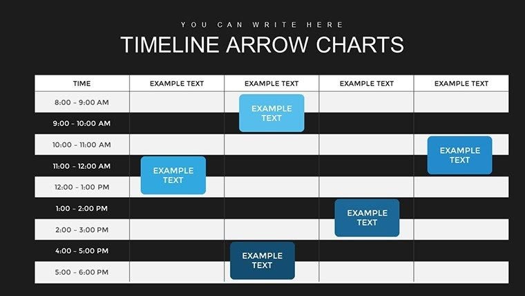 Creative Infographic Timeline Arrow PowerPoint Charts Template