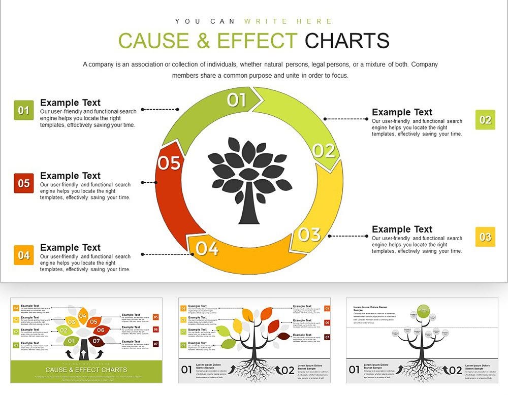 Cause and Effect Tree PowerPoint charts | ImagineLayout.com