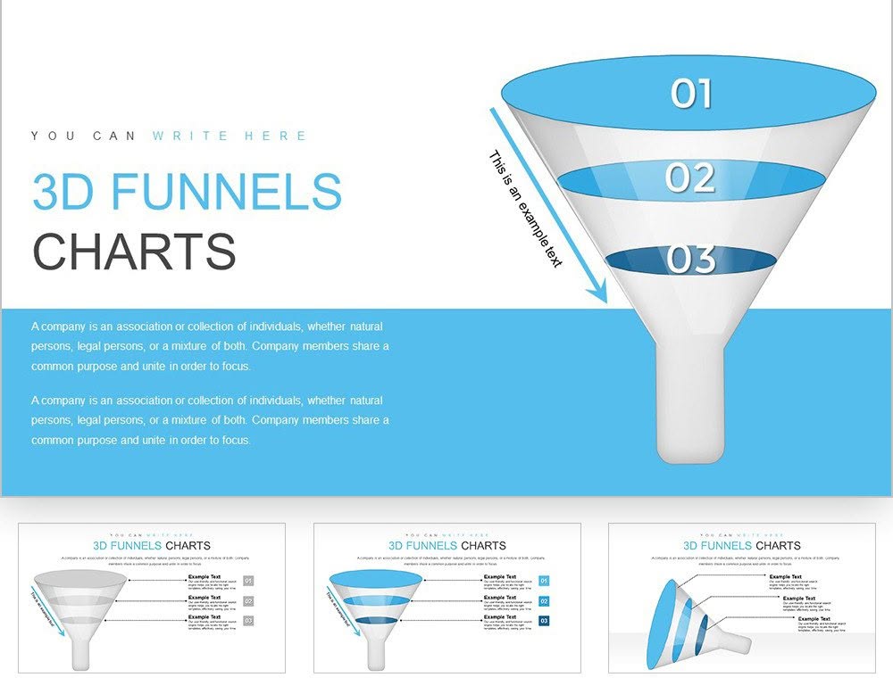 3D Funnel PowerPoint charts | ImagineLayout.com