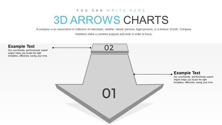 3D Arrows PowerPoint Charts | Download Template Presentation