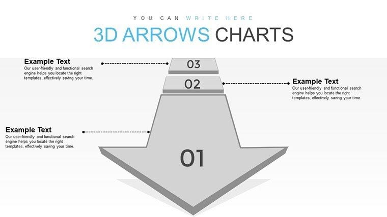 3D Arrows PowerPoint Charts | Download Template Presentation