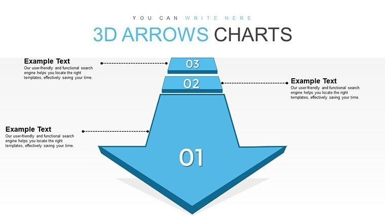 3D Arrows PowerPoint Charts | Download Template Presentation