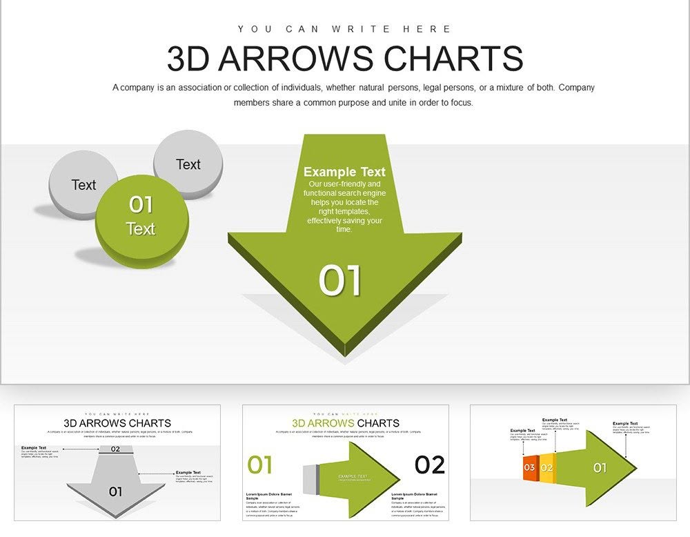 3D Arrows Effective PowerPoint charts | ImagineLayout.com
