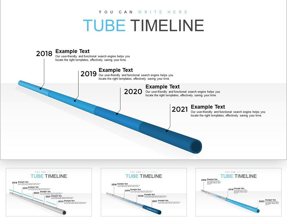 Tube Timeline PowerPoint charts | ImagineLayout.com
