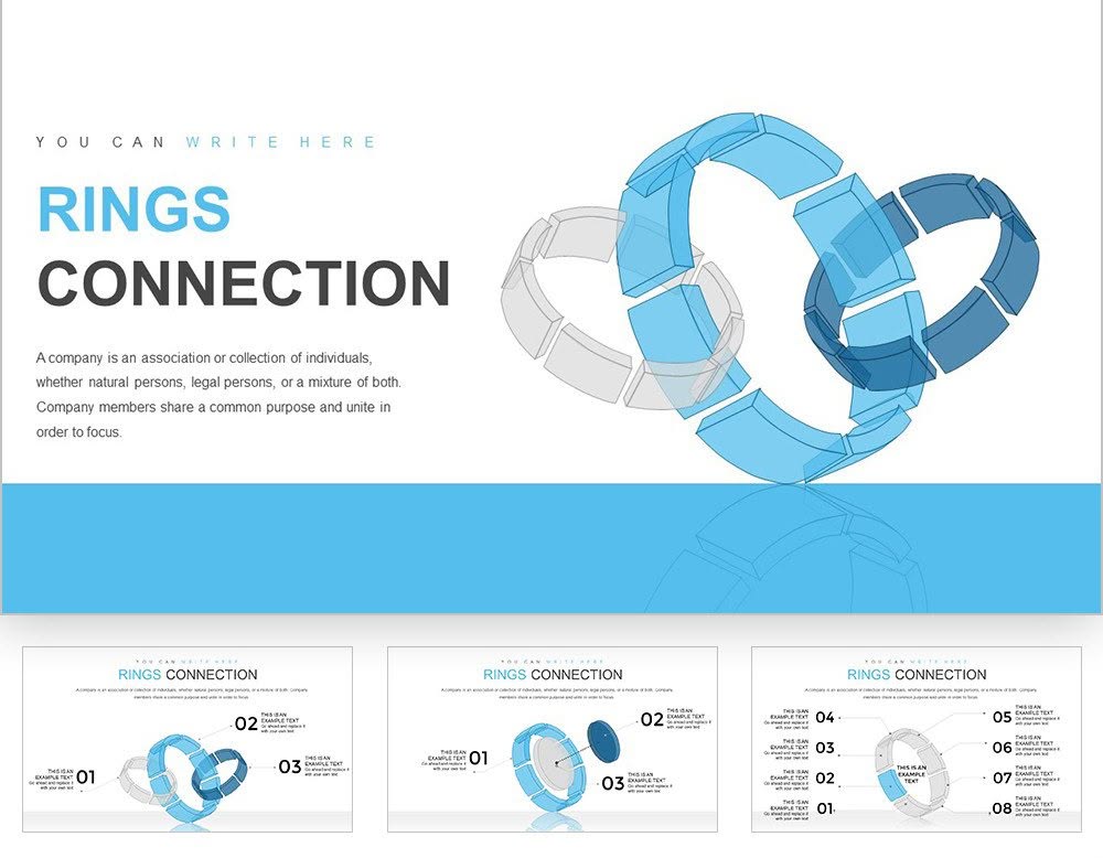 Rings Connection PowerPoint charts | ImagineLayout.com
